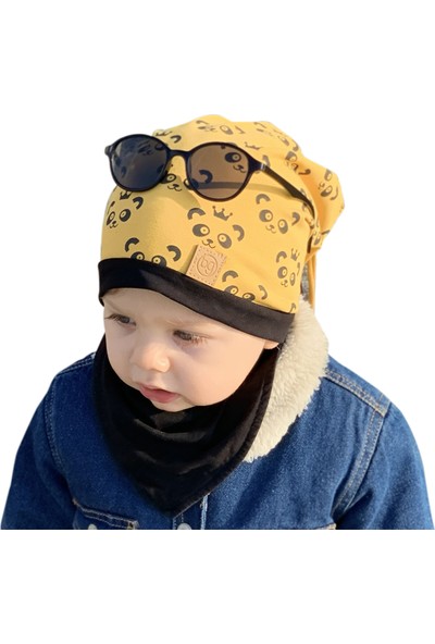 Babygiz Hardal Siyah Renkli Bere