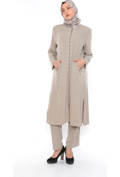 Annes İkili Kadın Hac Umre Kıyafeti Krem 50
