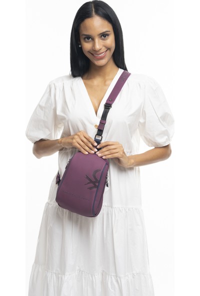 Benetton Kadın Vücut Çantası Mürdüm-Lacivert BNT337