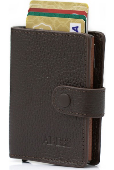 Abess Kartlık Cüzdan , Lüks Deri Mekanizmalı Cüzdan Kartlık