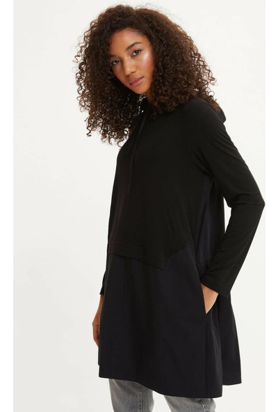 DeFacto Relax Fit Basic Kapüşonlu Dokuma Poplin Tunik N8787AZ20SP DeFacto Relax Fit Basic Kapüşonlu Dokuma Poplin Tunik N8787AZ20SP