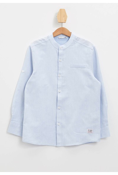 Defacto Erkek Çocuk Polo Yaka Kolu Katlamalı Pamuklu Gömlek M8352A620SP