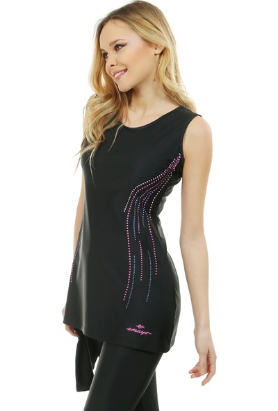 Emayo Mine Yarı Kapalı Mayo Siyah S