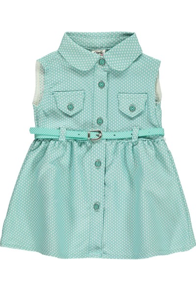 Civil Baby Kız Bebek Elbise 6-18 Ay Mint Yeşili
