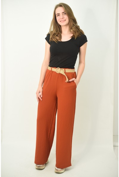 Blue Gym Hasır Kemerli Keten Pantolon Blue Gym Hasır Kemerli Keten Pantolon