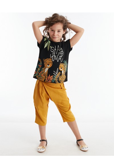 Denokids Stay Leo Kız Çocuk Kapri Takım