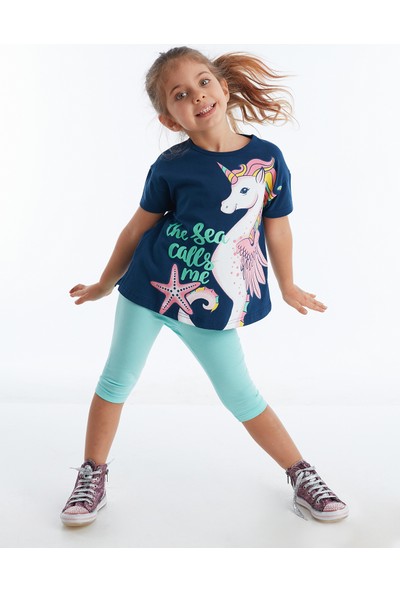 Mushi Denizatı Unicorn Kız Çocuk Tunik Takım