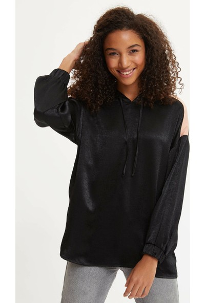 Defacto Kapüşonlu Dokuma Tunik R0214AZ20SP