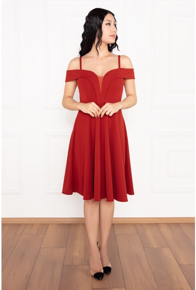 Kalopya Bess 13249 Dalgıç Krep Kısa Elbise