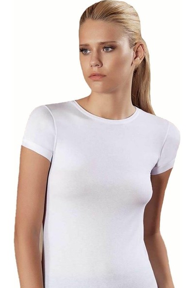 Şahinler MB228 Kısa Kollu Bisiklet Yaka Kadın Body Şahinler MB228 Kısa Kollu Bisiklet Yaka Kadın Body