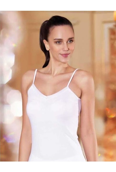 Şahinler MB1001 3'lü Paket Biyeli İnce İp Askılı Kadın Atlet Şahinler MB1001 3'lü Paket Biyeli İnce İp Askılı Kadın Atlet