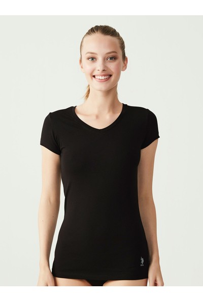 U.S. Polo Assn. Kısa Kollu V Yaka T-shirt