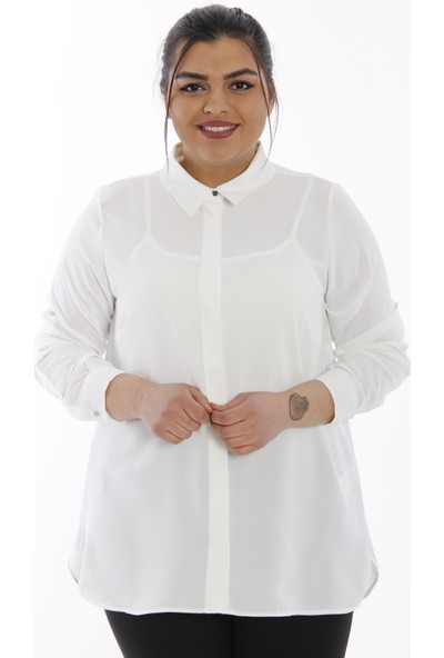 Hanezza Kapalı Patlı Gömlek Hanezza Kapalı Patlı Gömlek