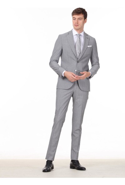 Ramsey Çizgili Dokuma Takım Elbise