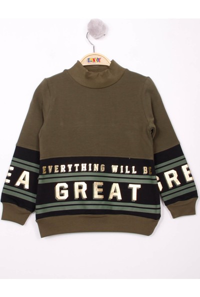 Toontoy Kız Çocuk Great Baskılı Sweatshirt