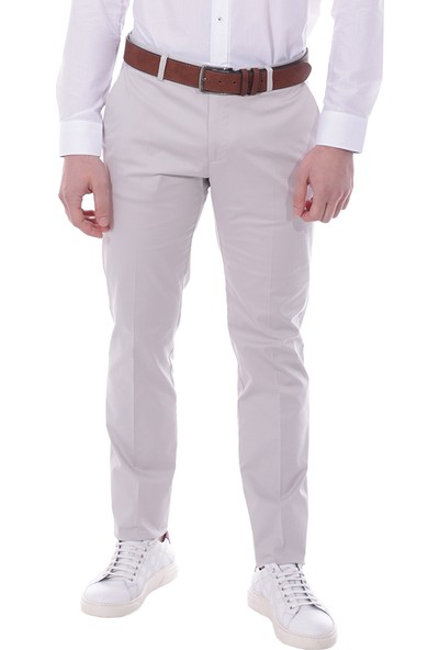 Diandor Dar Kesim Erkek Keten Pantolon 3013 Taş/Stone 2013013 Diandor Dar Kesim Erkek Keten Pantolon 3013 Taş/Stone 2013013