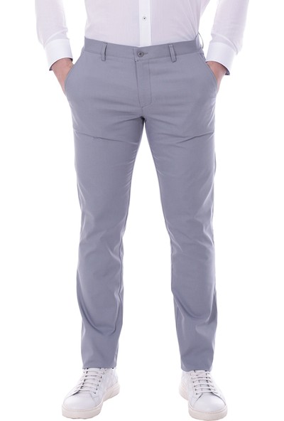 Diandor Dar Kesim Yandan Cepli Erkek Keten Pantolon 3017 A.Gri/L.Grey 2013017 Diandor Dar Kesim Yandan Cepli Erkek Keten Pantolon 3017 A.Gri/L.Grey 2013017