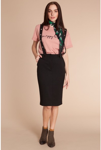 Bexy Bruna - Askılı Siyah Etek L Bexy Bruna - Askılı Siyah Etek L