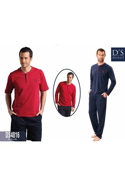 D's Damat 4'lü Pijama Takımı