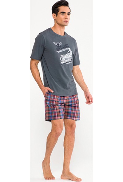 Ds Damat Erkek Antrasit Bisiklet Yaka T-Shirt