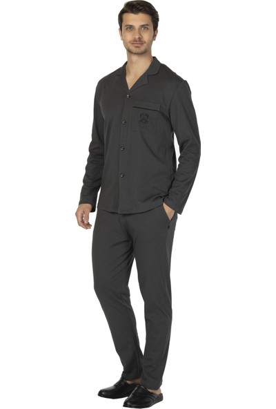 D's Damat Pijama Takımı Düğmeli Comfort
