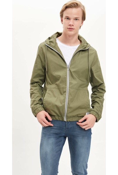 DeFacto Kapüşonlu Pamuklu Mevsimlik İnce Mont M3064AZ20SP