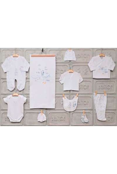 Vivala Denizci Martılar 10'lu Hastane Çıkışı Doğal %100 Pamuk 0 - 3 Ay