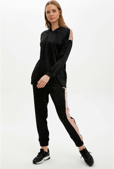 DeFacto Relax Fit Saten Dokuma Pantolon R0221AZ20SP DeFacto Relax Fit Saten Dokuma Pantolon R0221AZ20SP