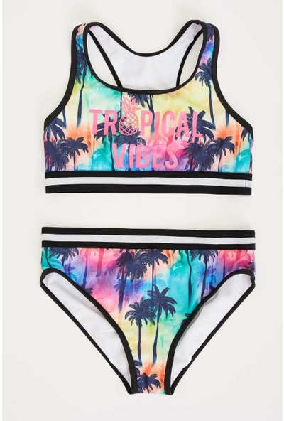 DeFacto Kız Çocuk Baskılı Bikini Takım N0523A620SP