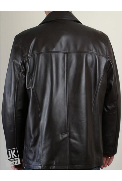 Derimont's Erkek Kahverengi Deri Ceket Logan