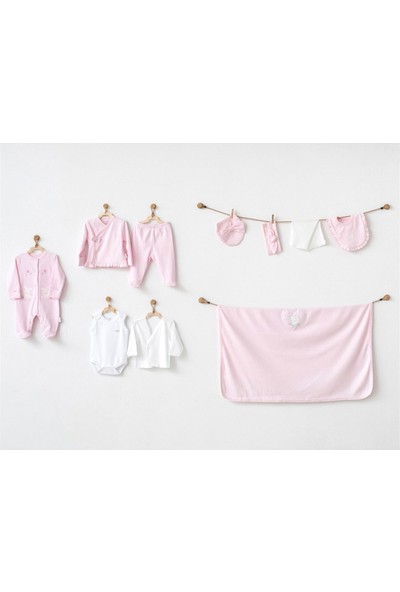Andywawa Kız Bebek 10'lu Hastane Çıkış Seti Pembe AC20531