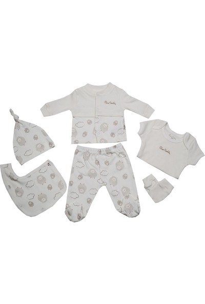 Pierre Cardin 300175 Kuzulu Kız Bebek 6 Parça Hastane Çıkış Zıbın Seti - Ekru Pierre Cardin 300175 Kuzulu Kız Bebek 6 Parça Hastane Çıkış Zıbın Seti - Ekru