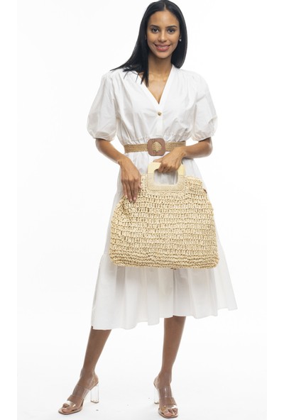 Matthew Cox Kadın El Çantası Bej HSR1039 Matthew Cox Kadın El Çantası Bej HSR1039