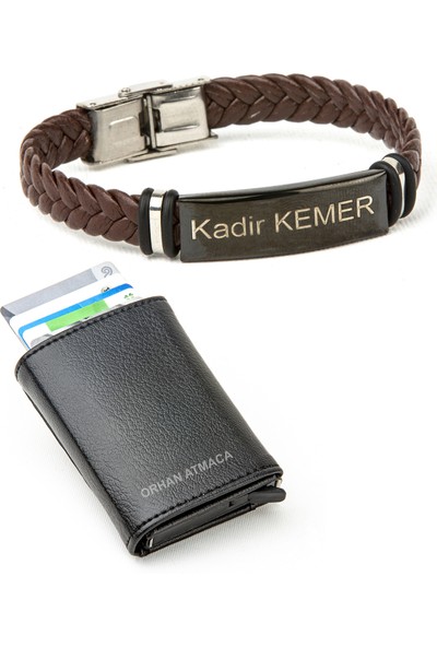 Fotomcity Kişiye Özel Isimli Bileklik ve Mekanizmalı Cüzdan