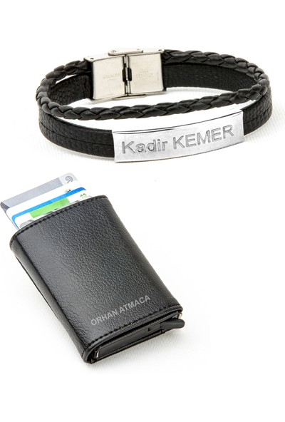 Fotomcity Kişiye Özel Isimli Bileklik ve Mekanizmalı Cüzdan