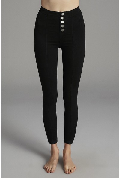 Penti Siyah Button Detaylı Toparlayıcı Jeggings Tayt Penti Siyah Button Detaylı Toparlayıcı Jeggings Tayt