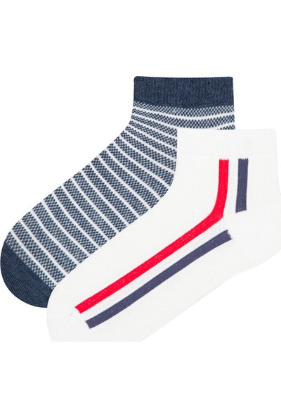 Penti Çok Renkli Erkek Çocuk Stripes 2'li Patik Çorap