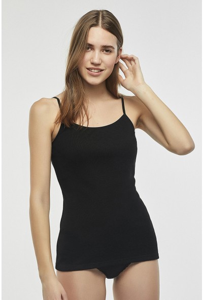 Penti Siyah Termal Ince Askılı Atlet