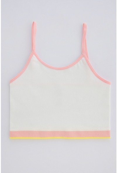 Penti Beyaz Teen Long Rib Yarım Atlet