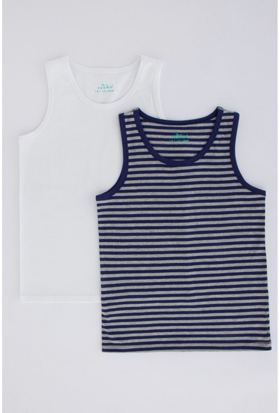 Penti Çok Renkli Erkek Çocuk Flat Stripe 2'li Atlet Penti Çok Renkli Erkek Çocuk Flat Stripe 2'li Atlet