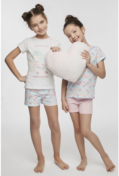 Penti Çok Renkli Kız Çocuk Ocean 4'lü Pijama Takımı Penti Çok Renkli Kız Çocuk Ocean 4'lü Pijama Takımı