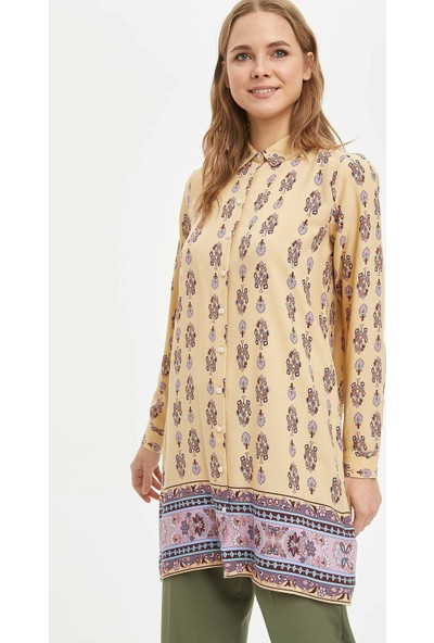 DeFacto Regular Fit Desenli Dokuma Tunik M6776AZ20SP