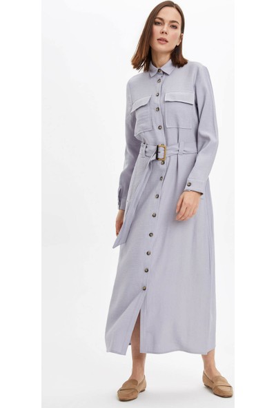 DeFacto Regular Fit Dokuma Elbise N7847AZ20SP