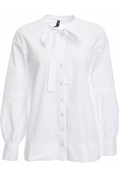 Defacto Fular Yaka Poplin Gömlek Tunik N8588AZ20SP