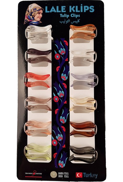 Cachmira 12'li Şeffaf Lale Model Büyük Eşarp & Şal Klipsi Cachmira 12'li Şeffaf Lale Model Büyük Eşarp & Şal Klipsi