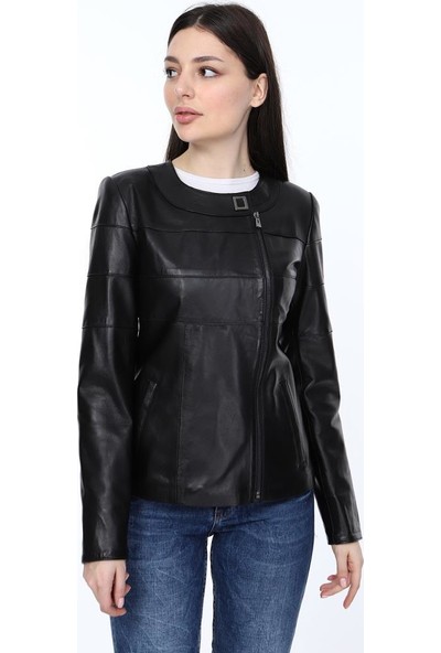 Derimonts Luna Siyah Kadın Deri Ceket