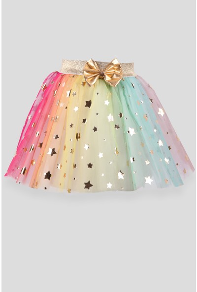 Breeze Kız Çocuk Tütü Etek Yıldızlı Fiyonku Sarı (6-12 Yaş)