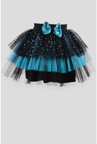 Breeze Kız Çocuk Tütü Etek Puantiyeli Mavi (6-12 Yaş)