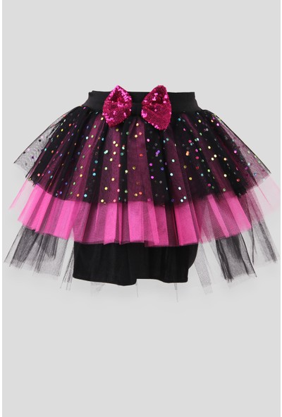 Breeze Kız Çocuk Tütü Etek Puantiyeli Fuşya (6-12 Yaş)