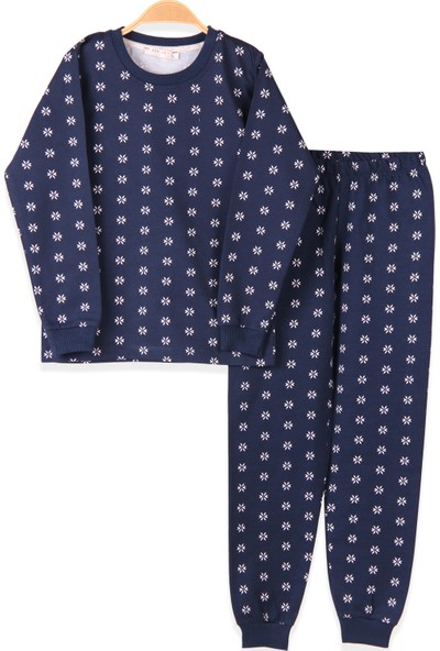 Breeze Kız Çocuk Pijama Takımı Desenli Lacivert 18 Ay